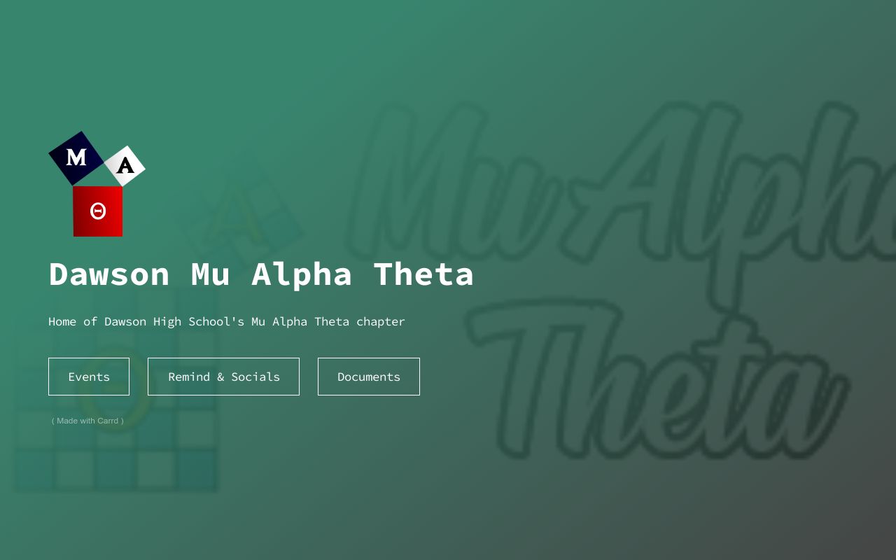 Dawson Mu Alpha Theta